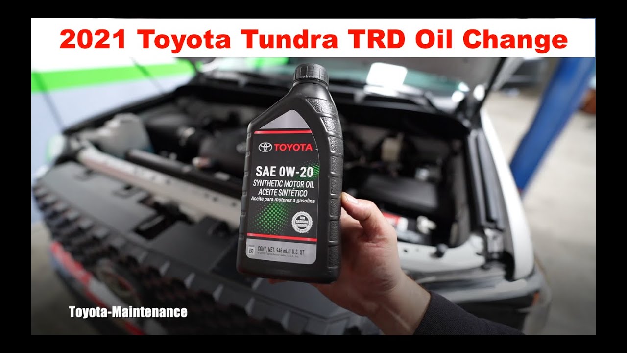 2021 Toyota Tundra Engine Oil And Filter Change Youtube