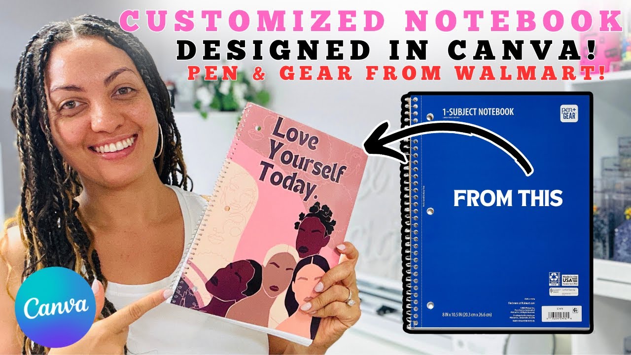 Using Canva To Make A Customized Pen And Gear Notebook Walmart