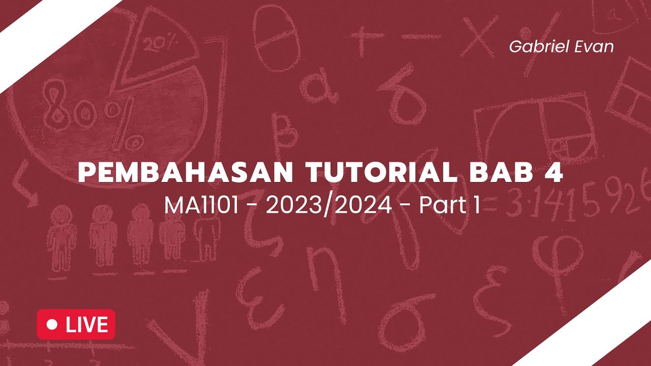 Pembahasan Tutorial Bab 4 Ma1101 Part 1 Youtube