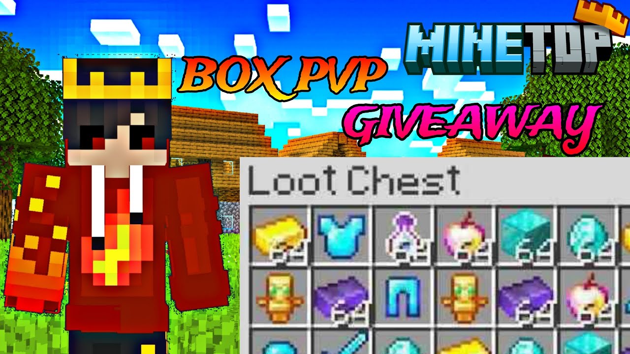 Playing Minetop Boxpvp And Giveaway Basuplays Server Youtube