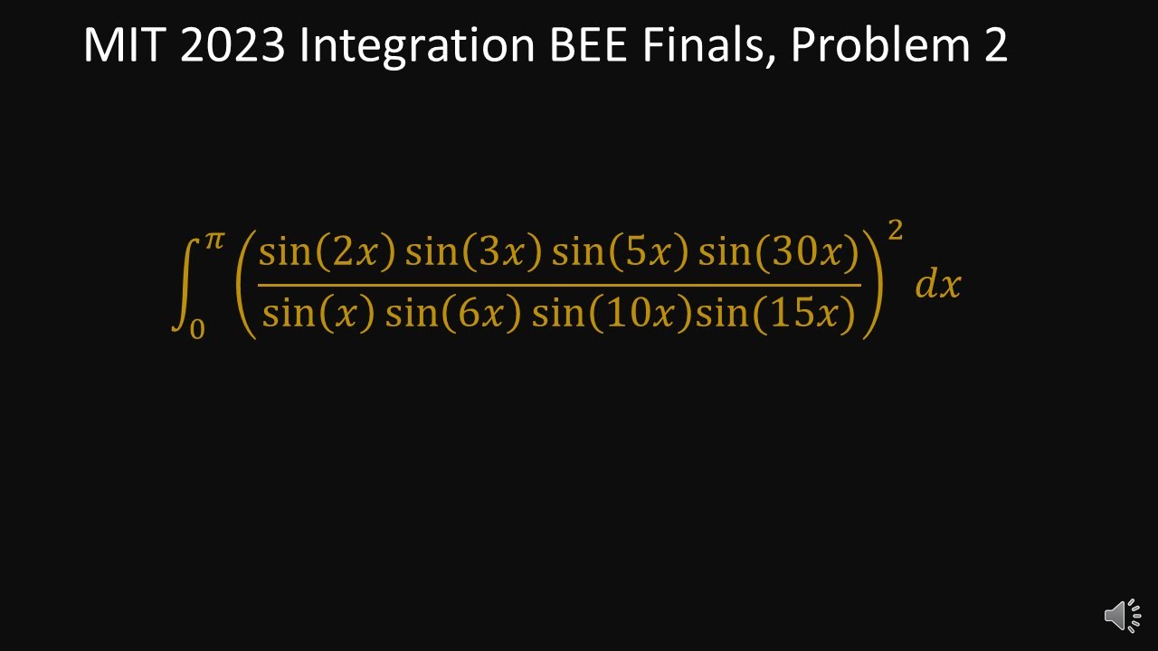 Mit 2023 Integration Bee Problem 2 Youtube