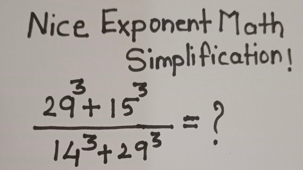 Nice Exponent Math Simplification рџ Youtube