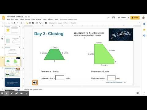 Gr3 Math Slides J8 Google Slides Youtube
