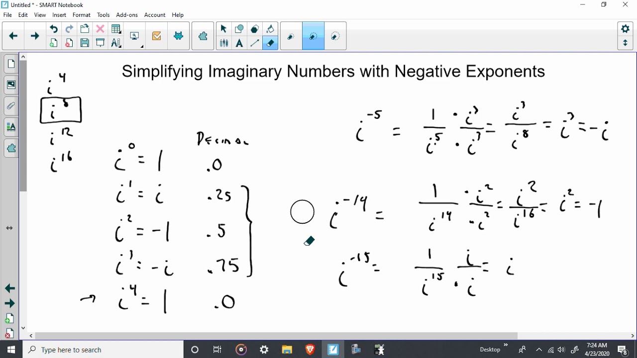 How To Calculate Imaginary Number Exponent