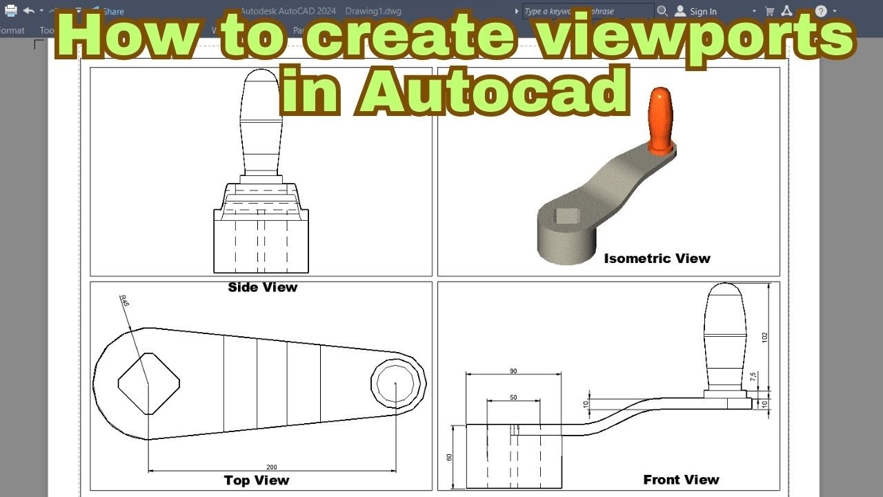 How To Create Viewports In Autocad Viewport In Autocad Youtube