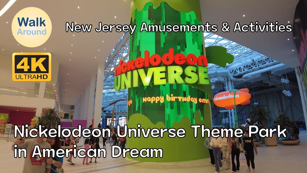 4k60 Nickelodeon Universe Theme Park American Dream In East