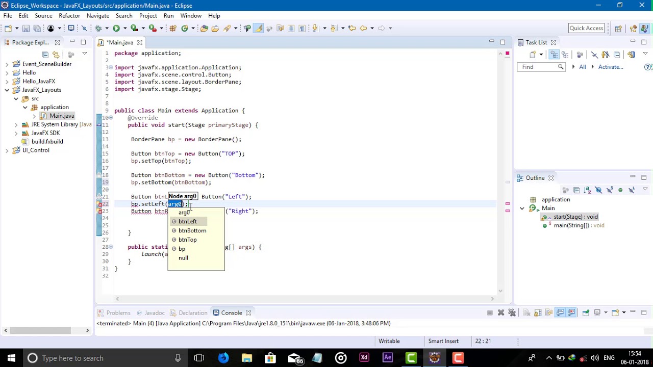 Javafx Layout Borderpane Youtube
