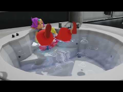 MMD】(request)Farting in the bathtub in Shantae[girl fart animation] " # ...