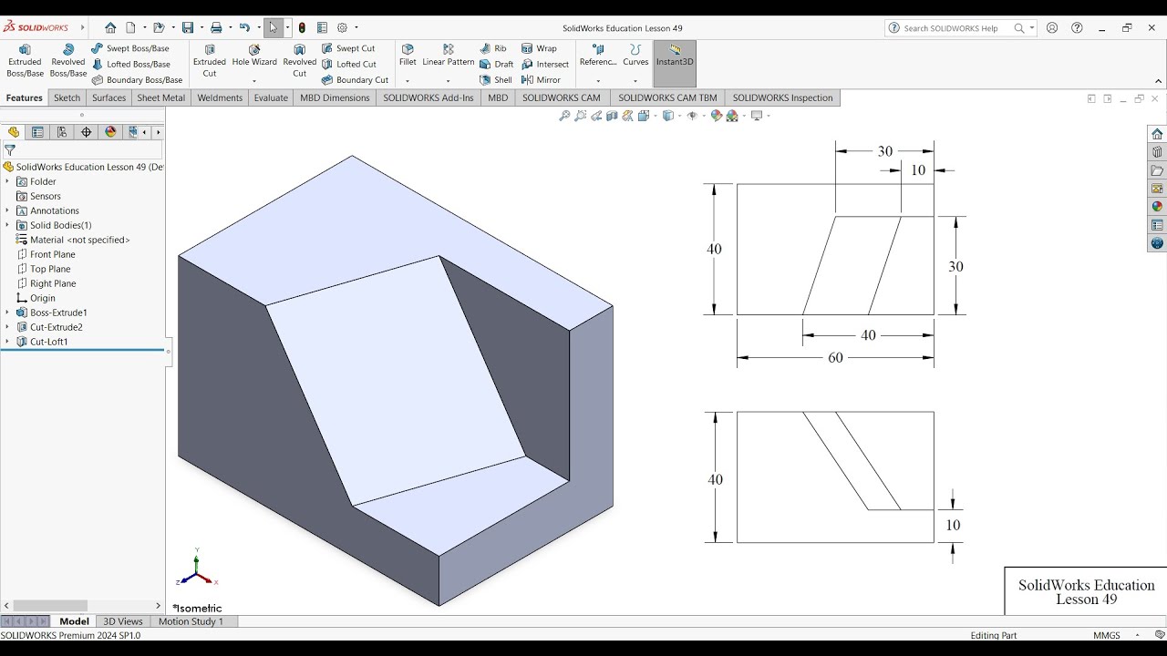 Solidworks Education Lesson 49 Youtube
