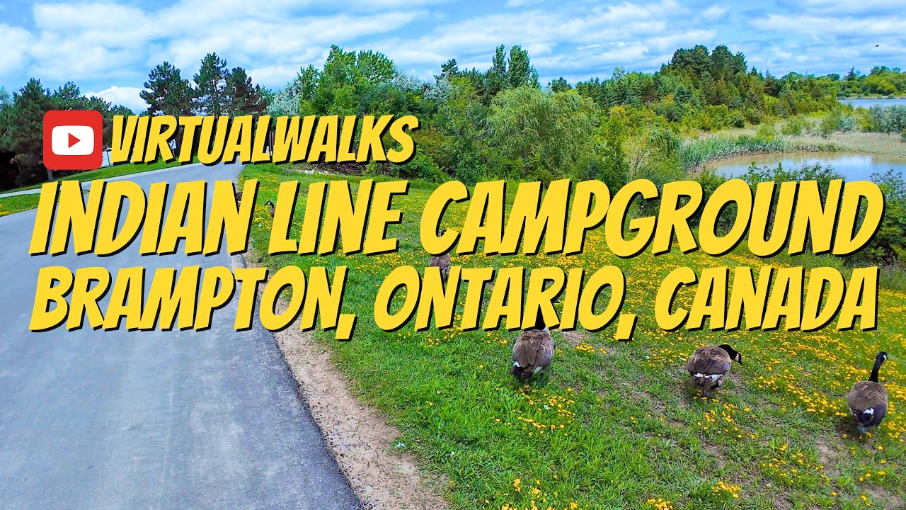 Walking Through Indian Line Campground In Brampton Ontario Canada