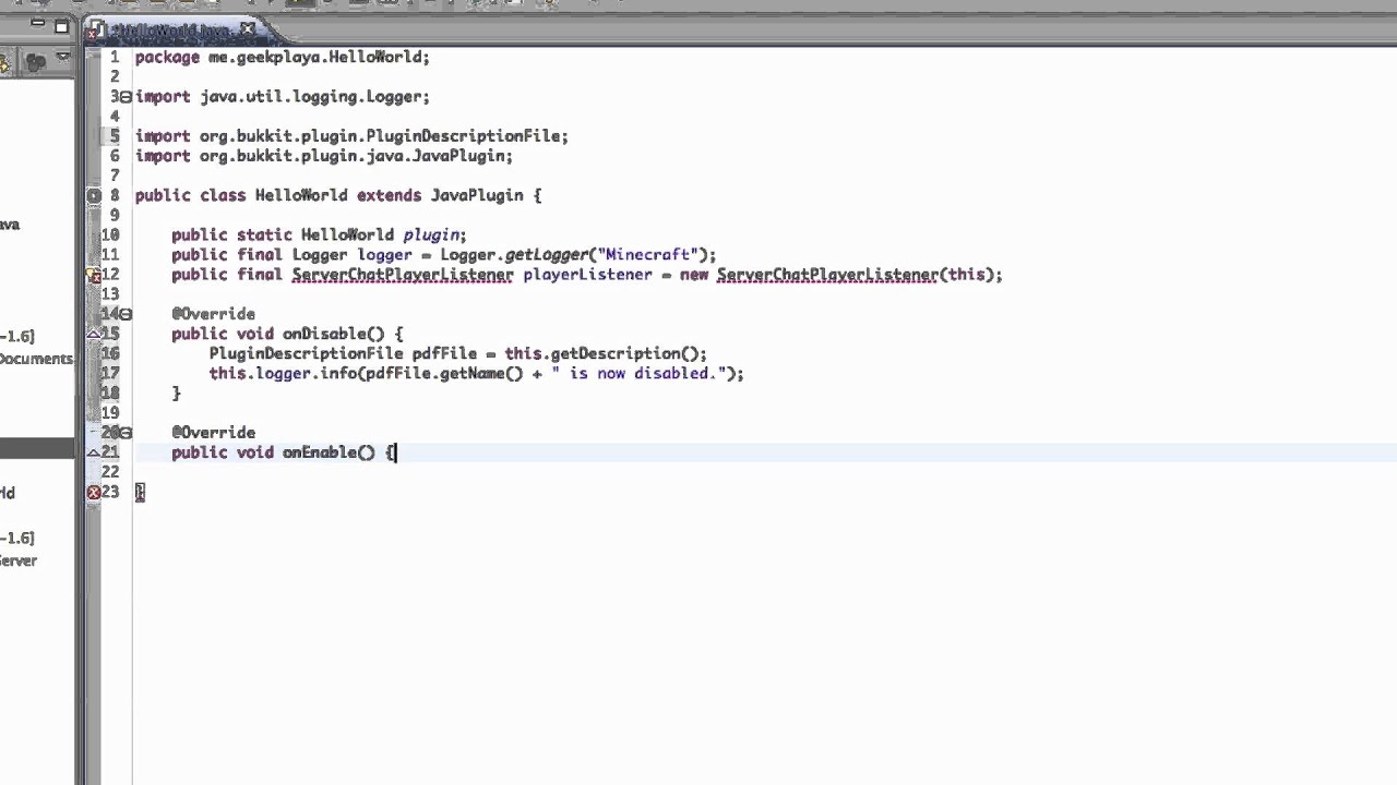 Episode 3 Basic Bukkit Plugin Tutorial Youtube