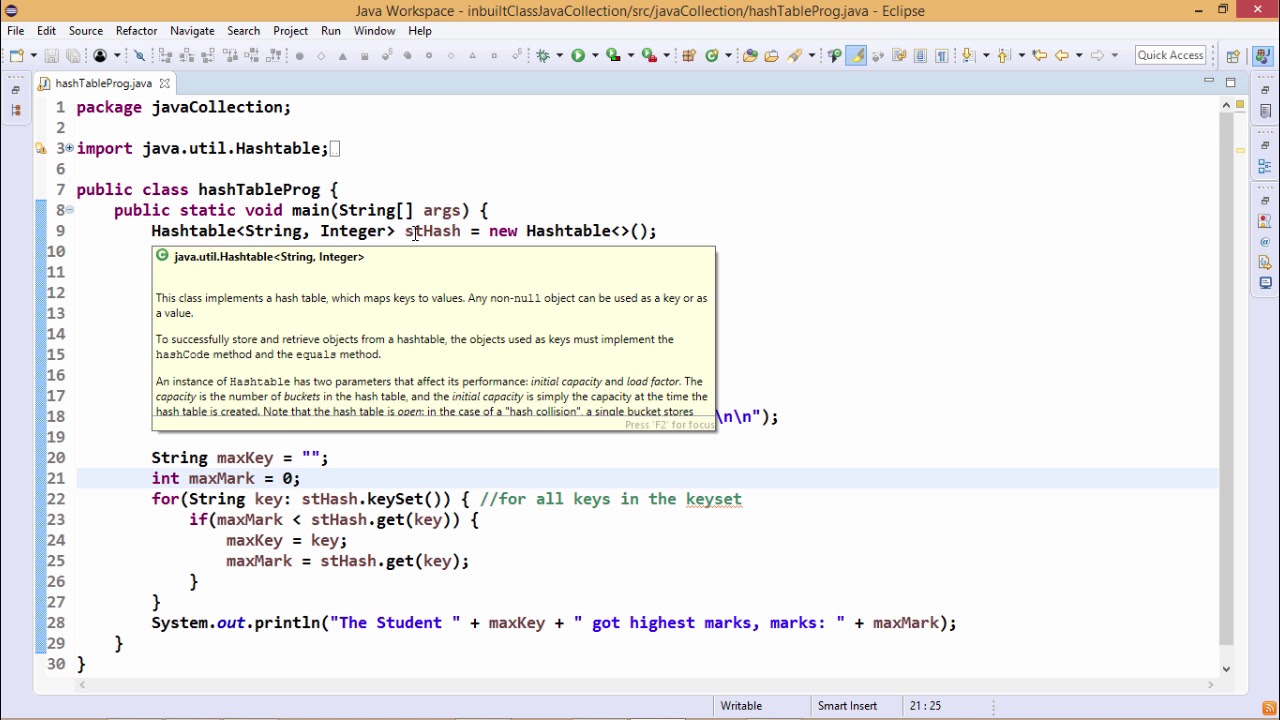 Java Essentials Hash Table In Java Youtube