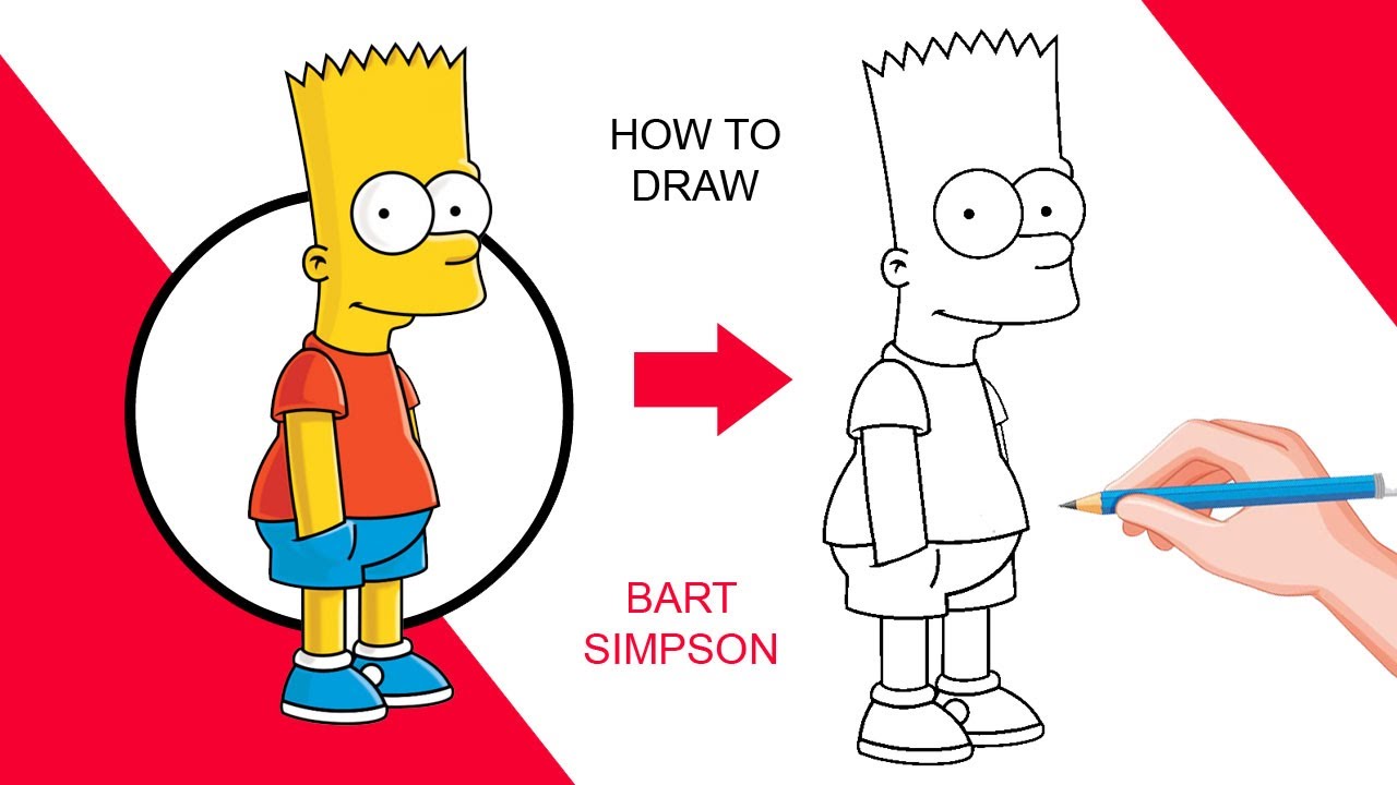 How To Draw Bart Simpson Cartoon Drawing Easy Bart Simpson Drawing