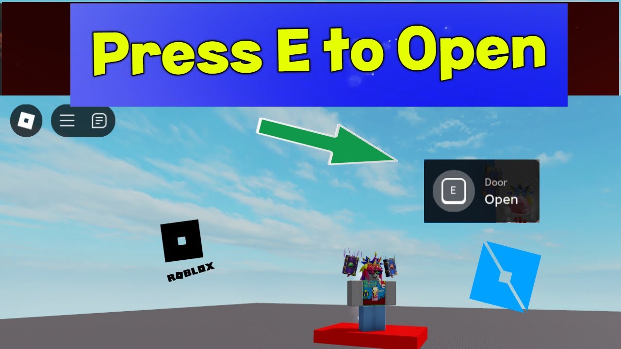 How To Make An E To Open Button Roblox Proximity Prompt Youtube