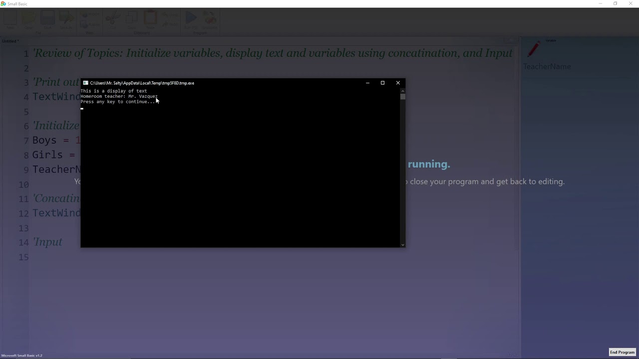 Small Basic Basics Review Youtube