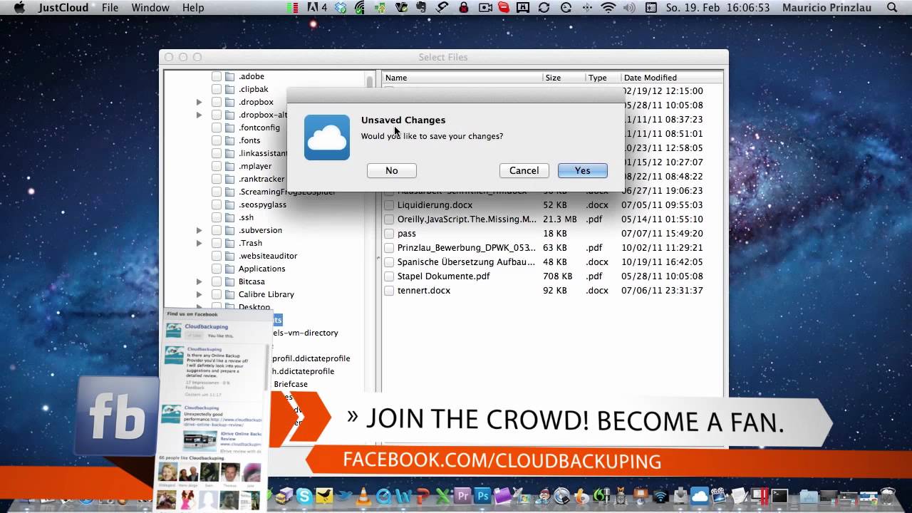 Justcloud In Action Backup And Restore Your Data Youtube