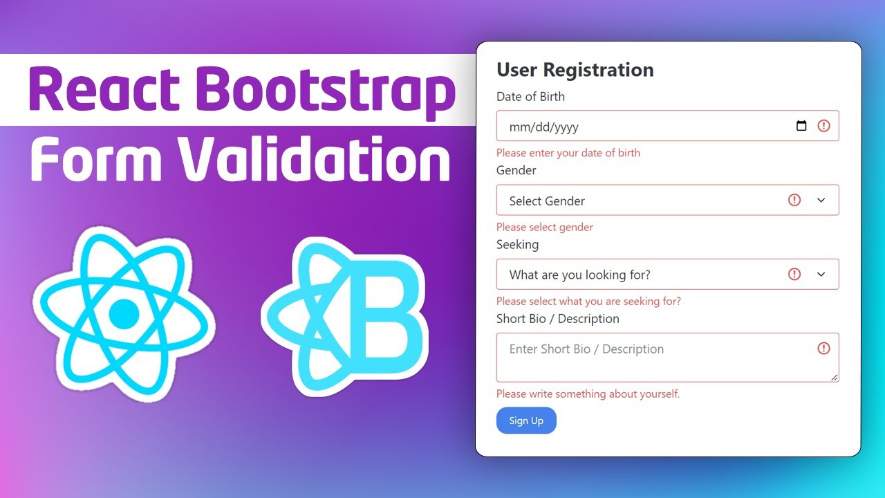 How To Validate Forms In React Bootstrap Form Validation Tutorial