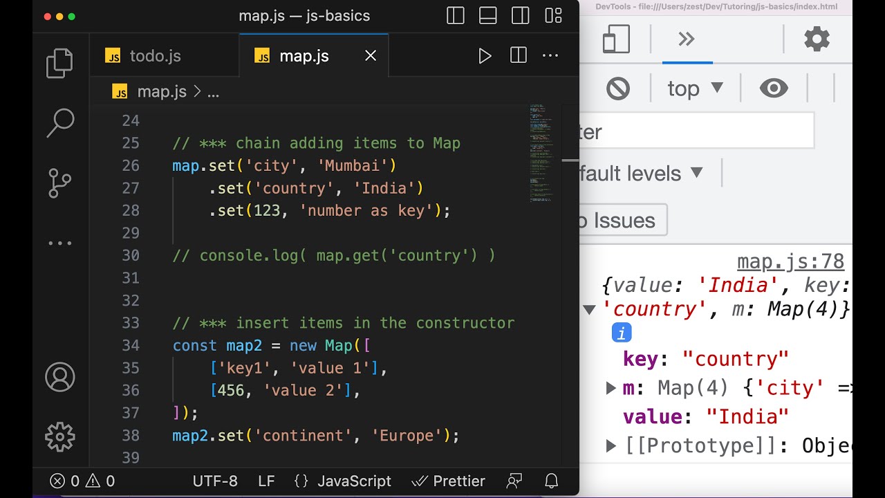 Javascript Map Data Structure With Examples Youtube