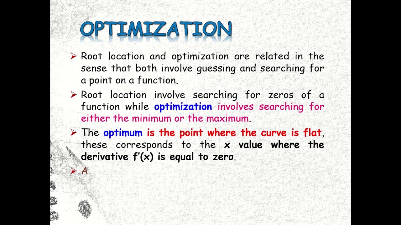 Newton S Method For Optimization Finding The Maximum Or Minimum Point