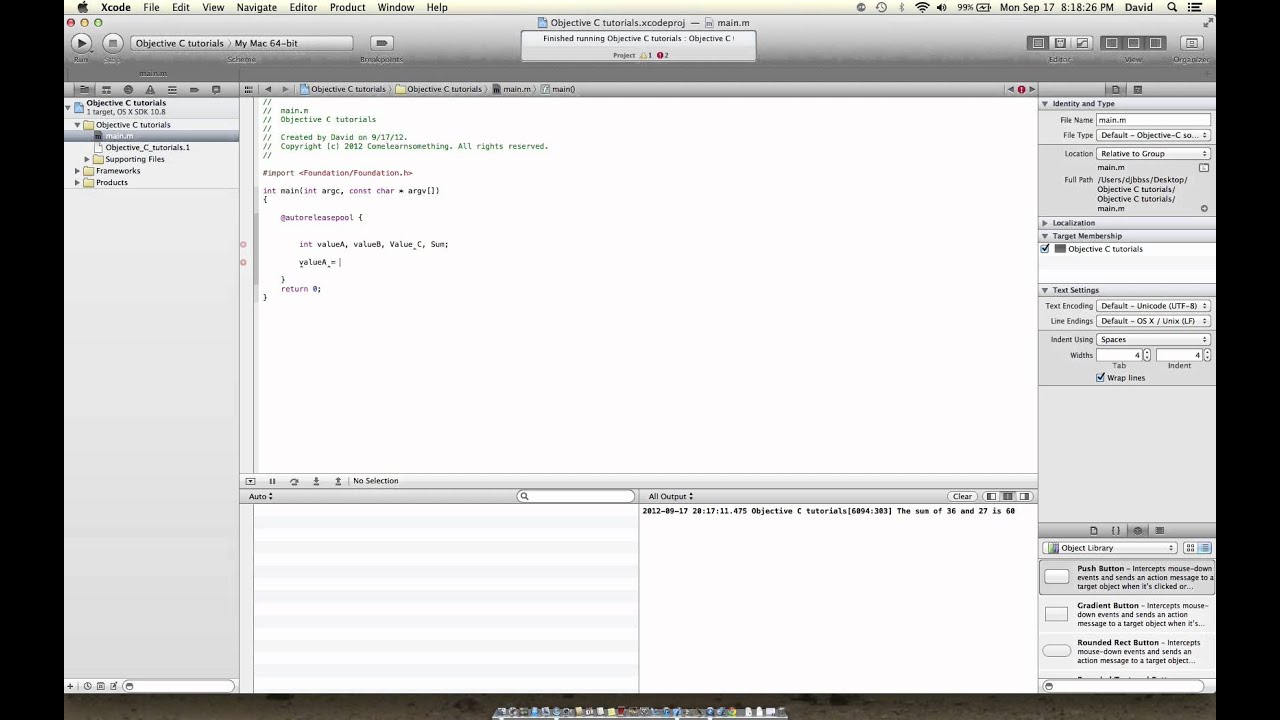 Objective C Tutorial 2 Youtube