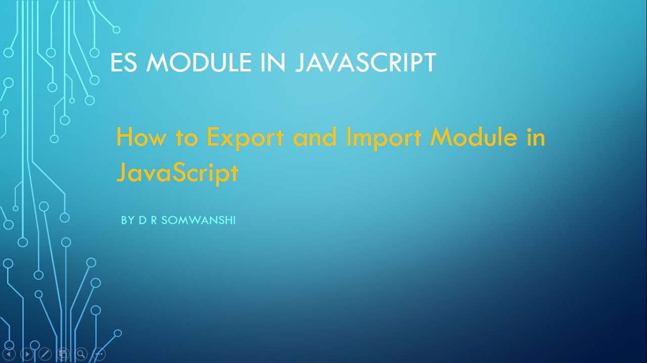 Es Module Export And Import Javascript Modules Youtube