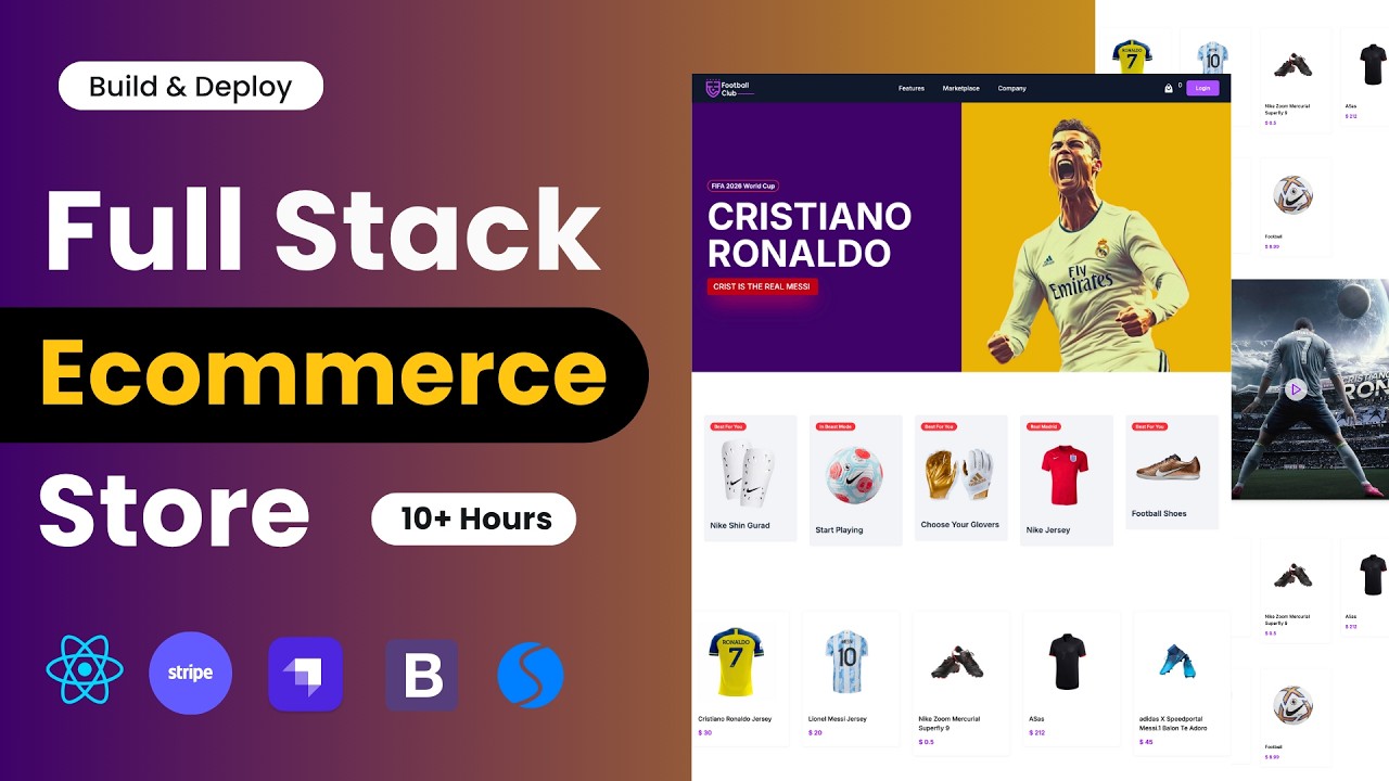 Build Complete Ecommerce Store 2025 Next Js 14 React Strapi