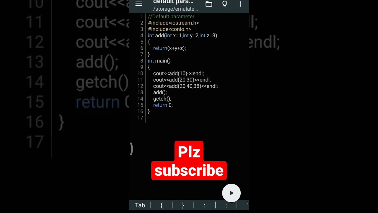 Default Parameters C Program Youtube