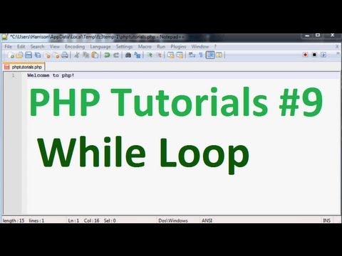 Basic Php Tutorial 9 While Loop Youtube