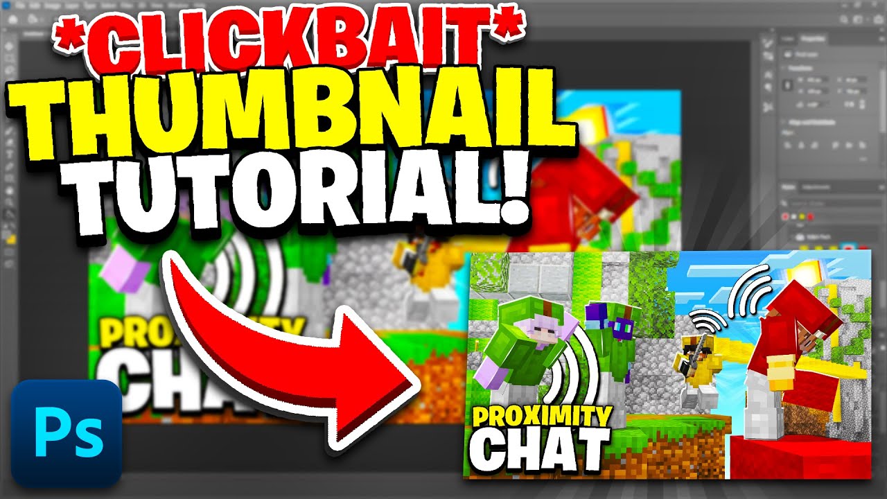 How To Make Clickbait Styled Minecraft Thumbnails Youtube