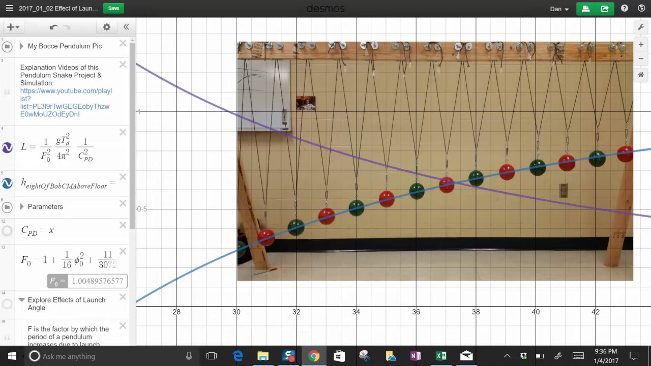 Pendulum Snake Desmos Simulation Wave Machine Youtube