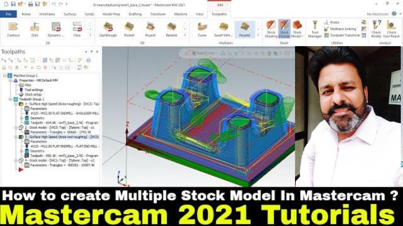 Mastercam 2021 Tutorials For Beginners How To Create Stock Model In
