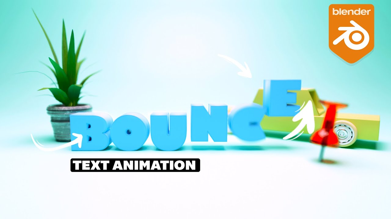 Bouncing Text Animation Blender 3 0 Tutorial Youtube