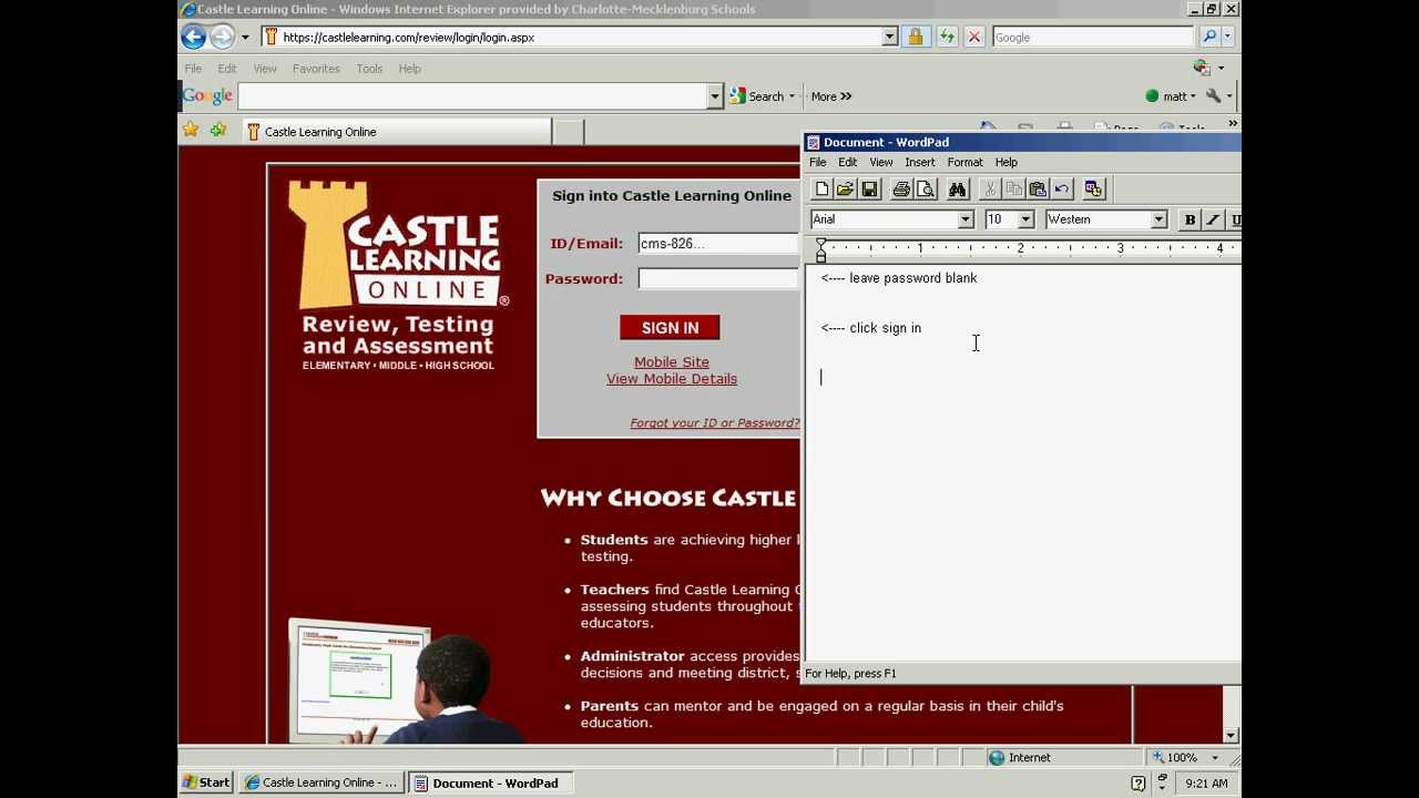 Castle Learning Student Setup With Class Assignments Youtube