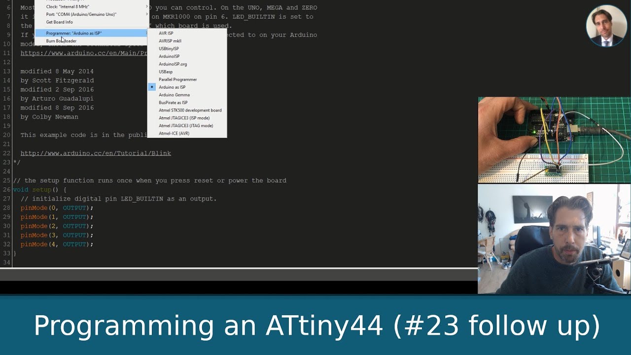 How To Program An Attiny44 Youtube