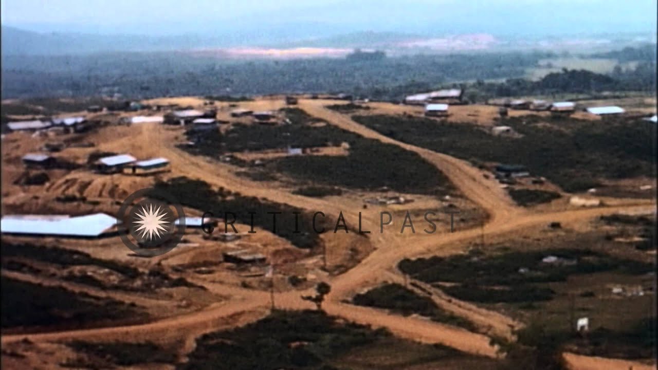 Aerial View Of Americal Division Base At Chu Lai In Vietnam Hd Stock