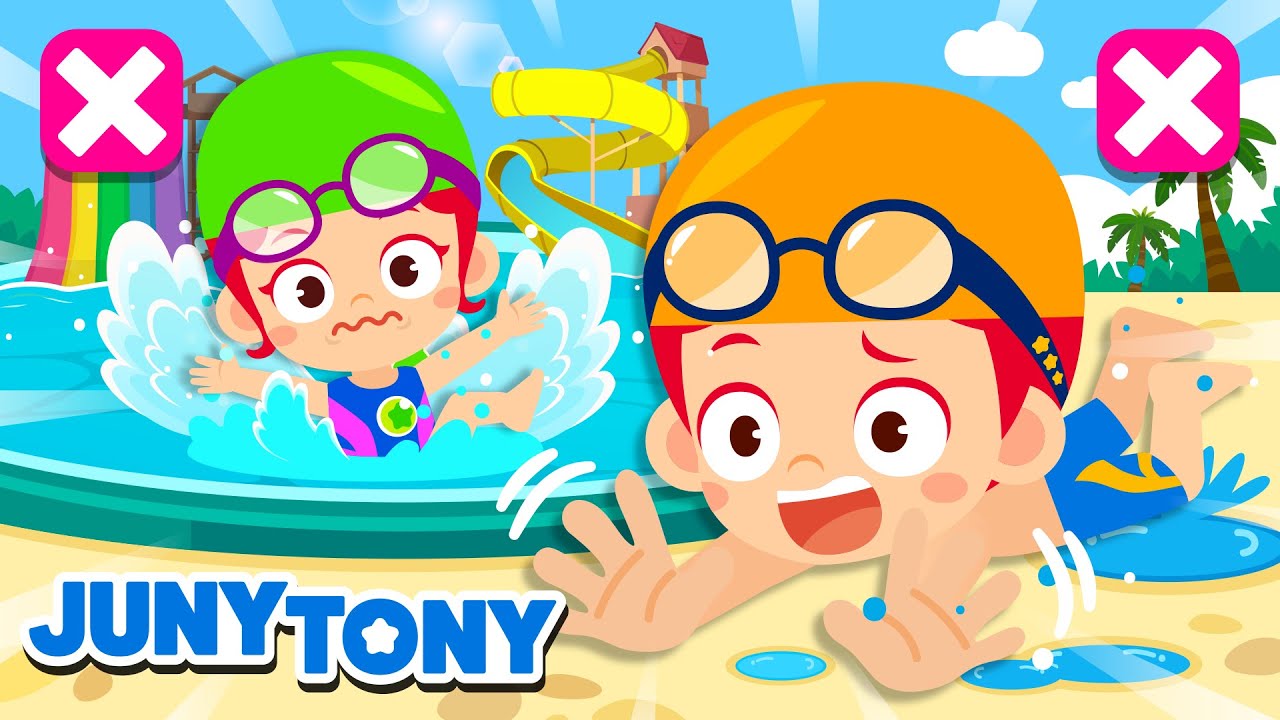 Water Safety Song Play Safe At The Pool Swimming Song Cartoon