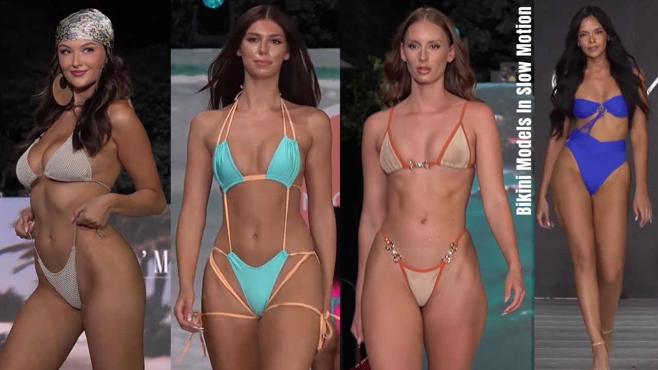 Bikini Models In Slow Motion Pt 1 2024 Miami Swimwear Collection