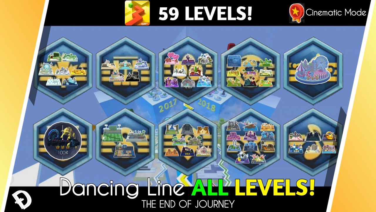 Dancing Line All Levels The End Of Journey Youtube