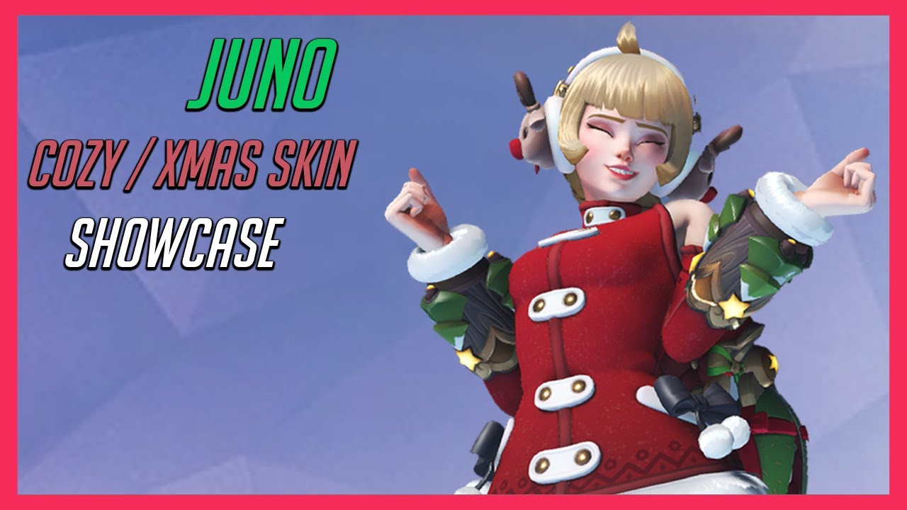 Overwatch 2 Juno Cozy Christmas Skin Showcase Gameplay Youtube