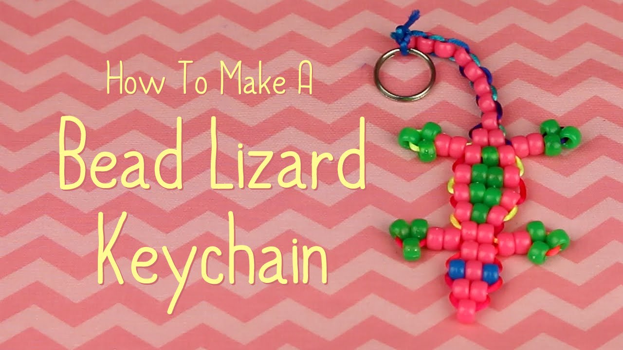 How To Make A Bead Lizard Keychain Youtube