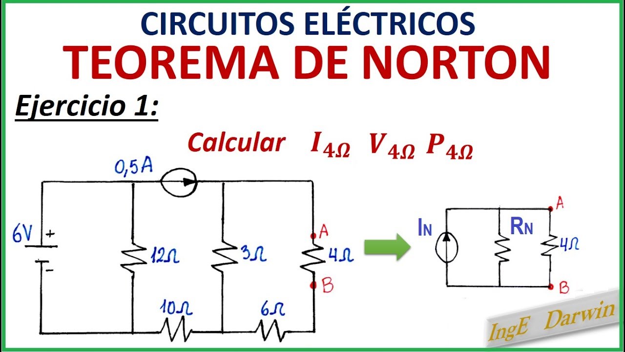 Teorema De Norton Ejercicio 1 Youtube