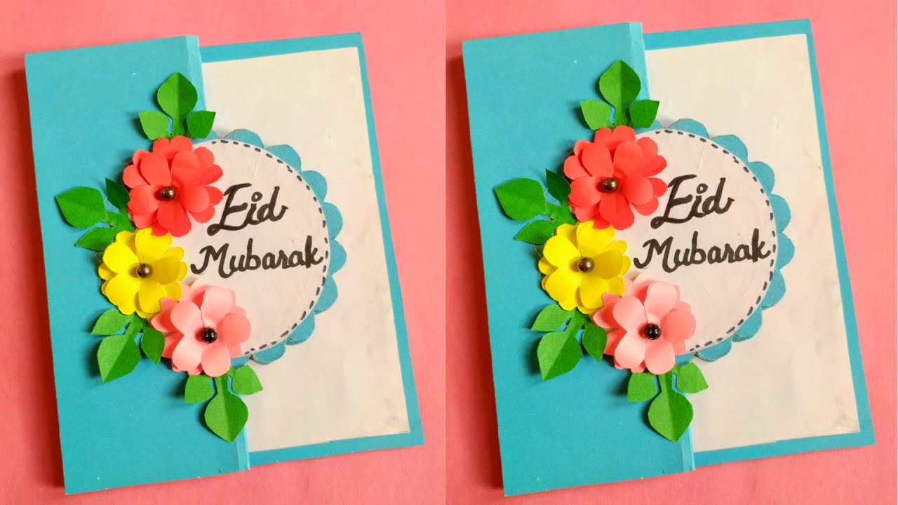 Handmade Eid Card Ideas Card Design For Eid Eid Card Banane Ka