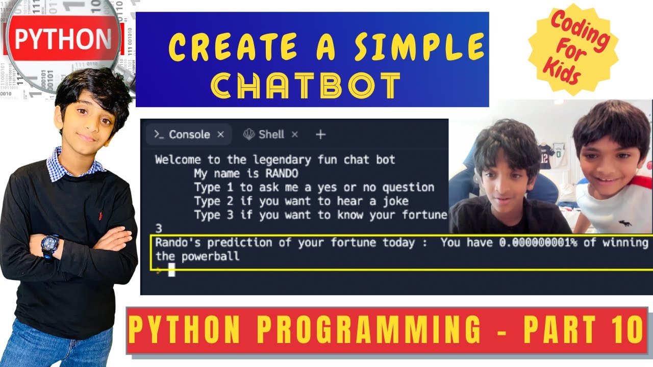 Coding For Kids Python Programming Tutorial Create A Simple Fun