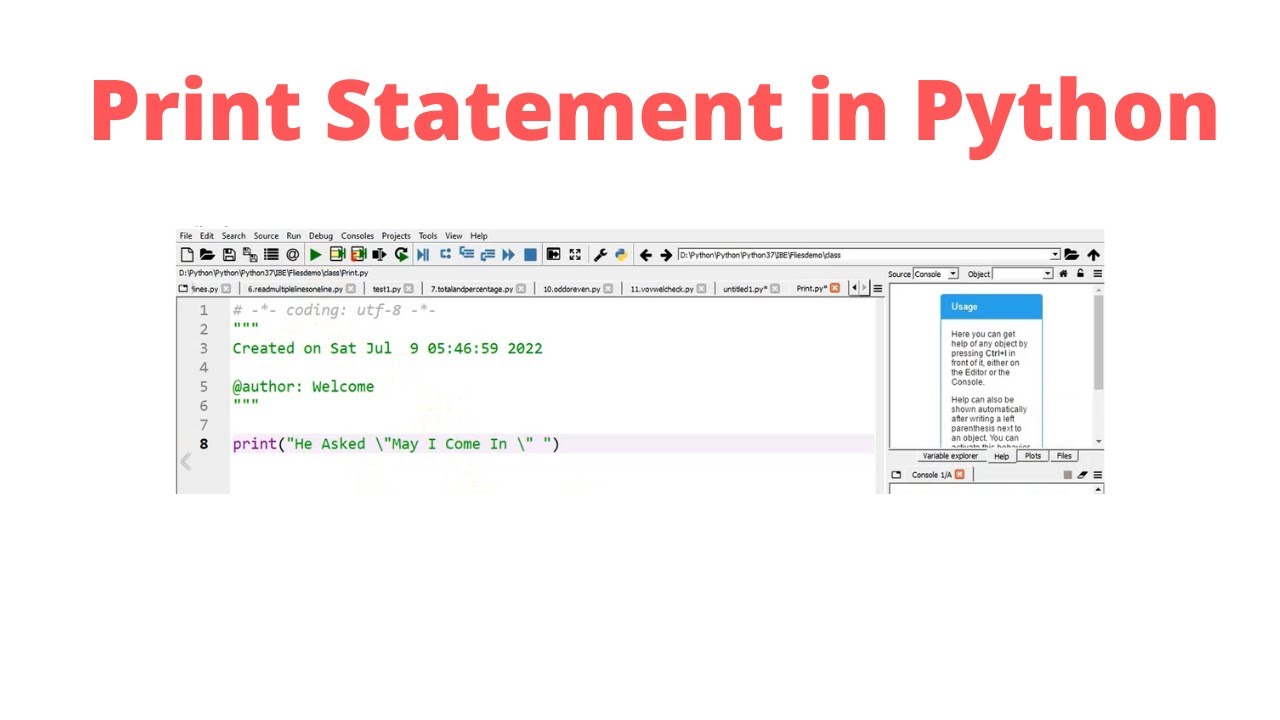 Print Statement In Python How To Use Print Statement In Python
