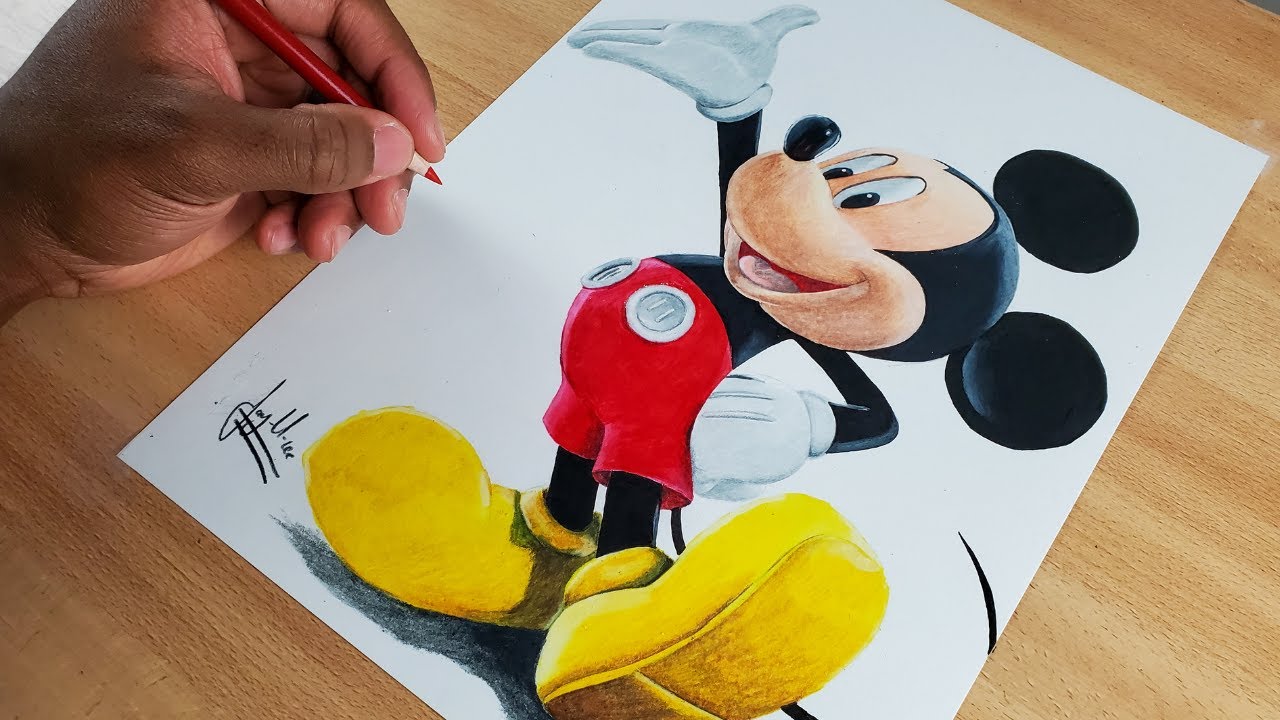 Drawing Mickey Mouse Timelapse Youtube