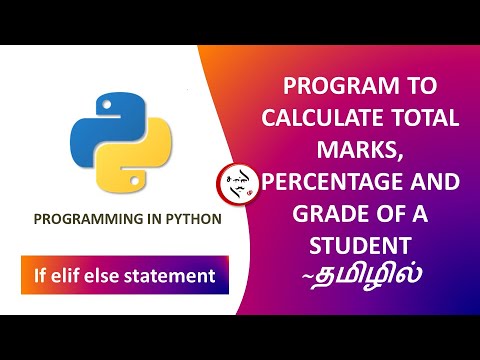 Python Program To Calculate Total Marks Percentage And Grade Of A