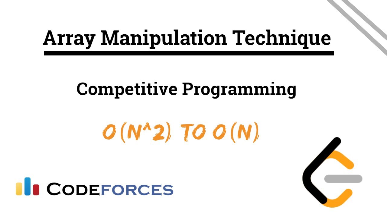 Array Manipulation Technique Competitive Programming Youtube