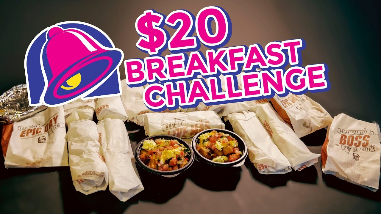Taco Bell Breakfast 20 Value Menu Challenge Randy Santel Youtube