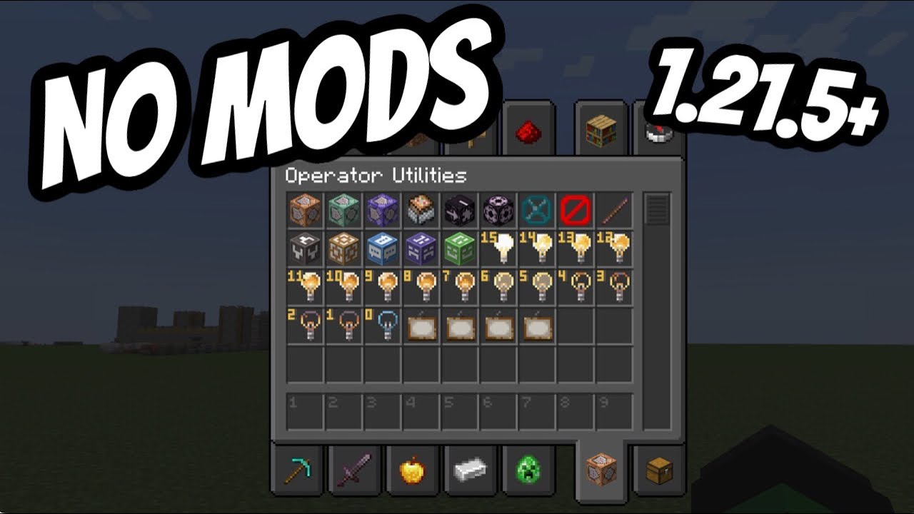 How To Unlock Operator Creative Menu Tab In Minecraft Java Youtube