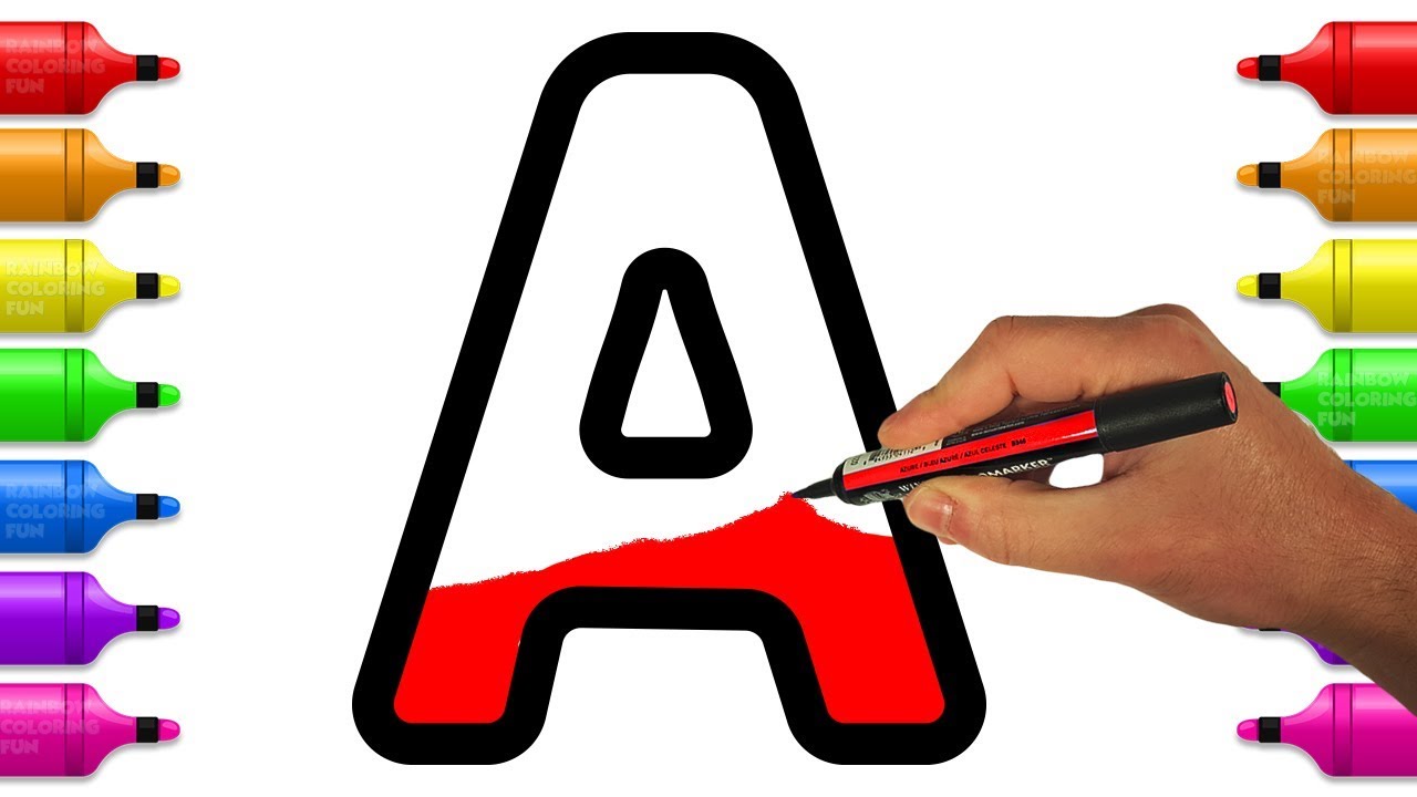 Learn And Color Letters From A To Z Alphabet Coloring Pages For Kids